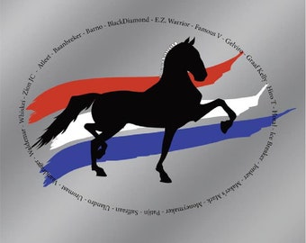 Standardbred Horse TP 677 Decal Sticker Harness Racing Tack Accessories ...