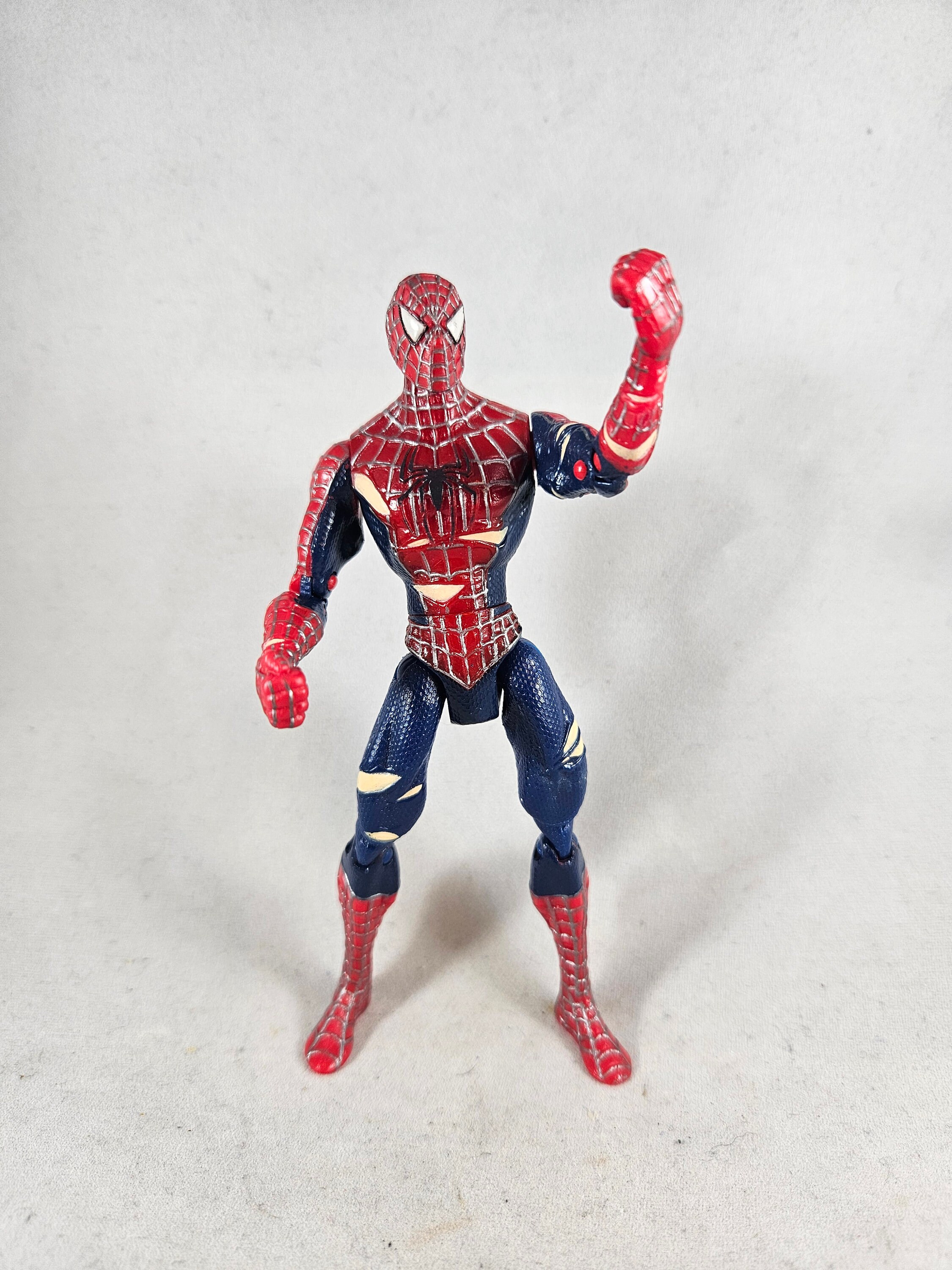 Spider-man 3 Double Punching Super Symbiote Battle Damaged 5 Inch ...