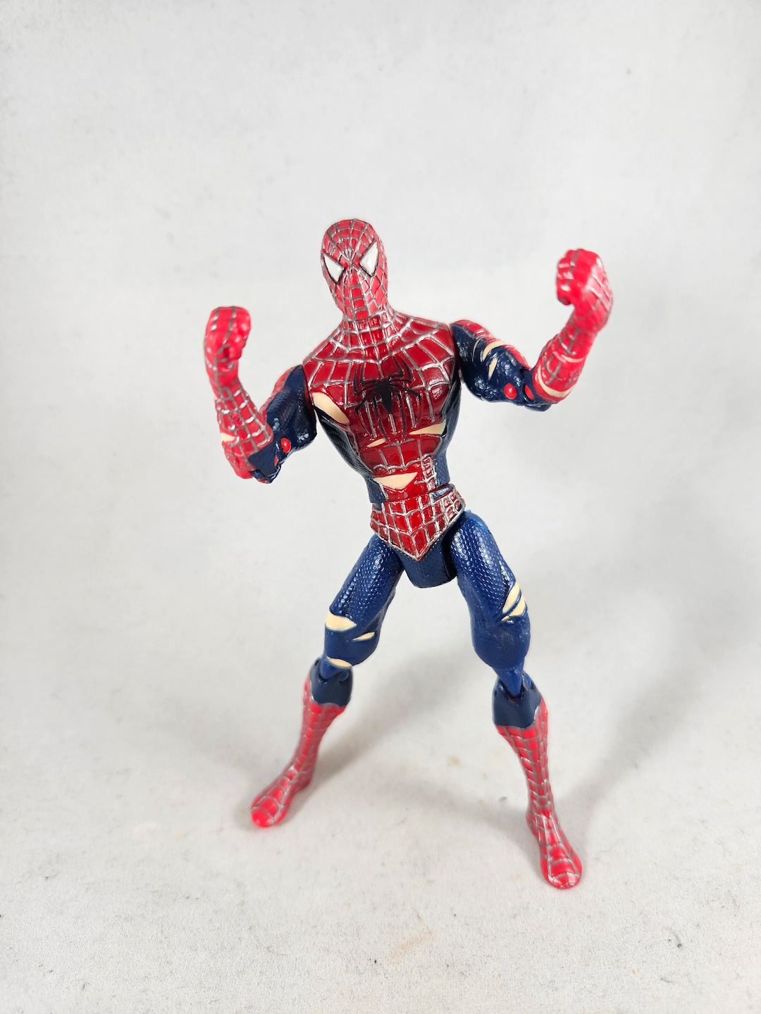 Spider-man 3 Double Punching Super Symbiote Battle Damaged 5 Inch ...