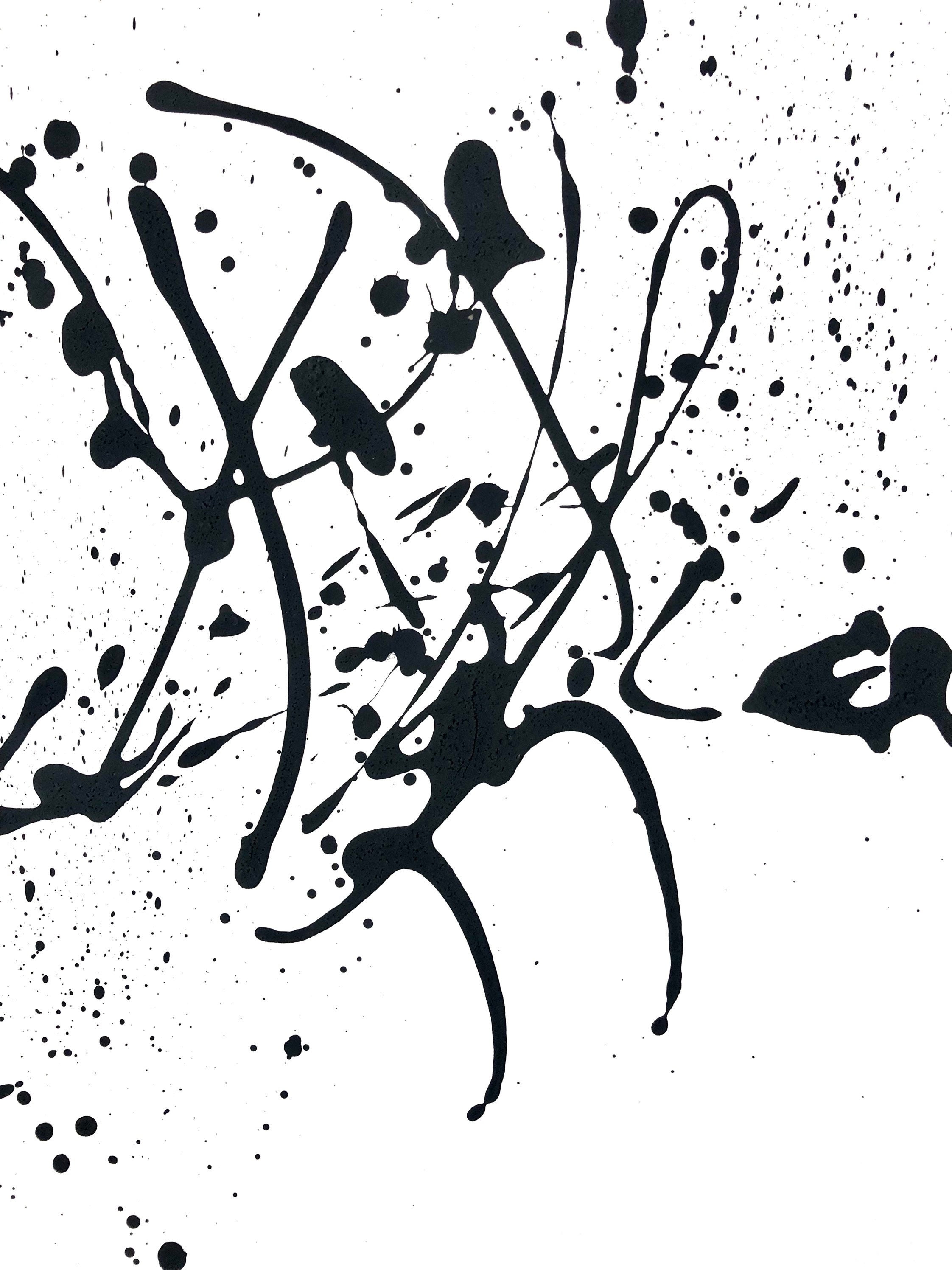 Black Splat Stylish Minimalistic Art for Your Home, Contemporary Art ...