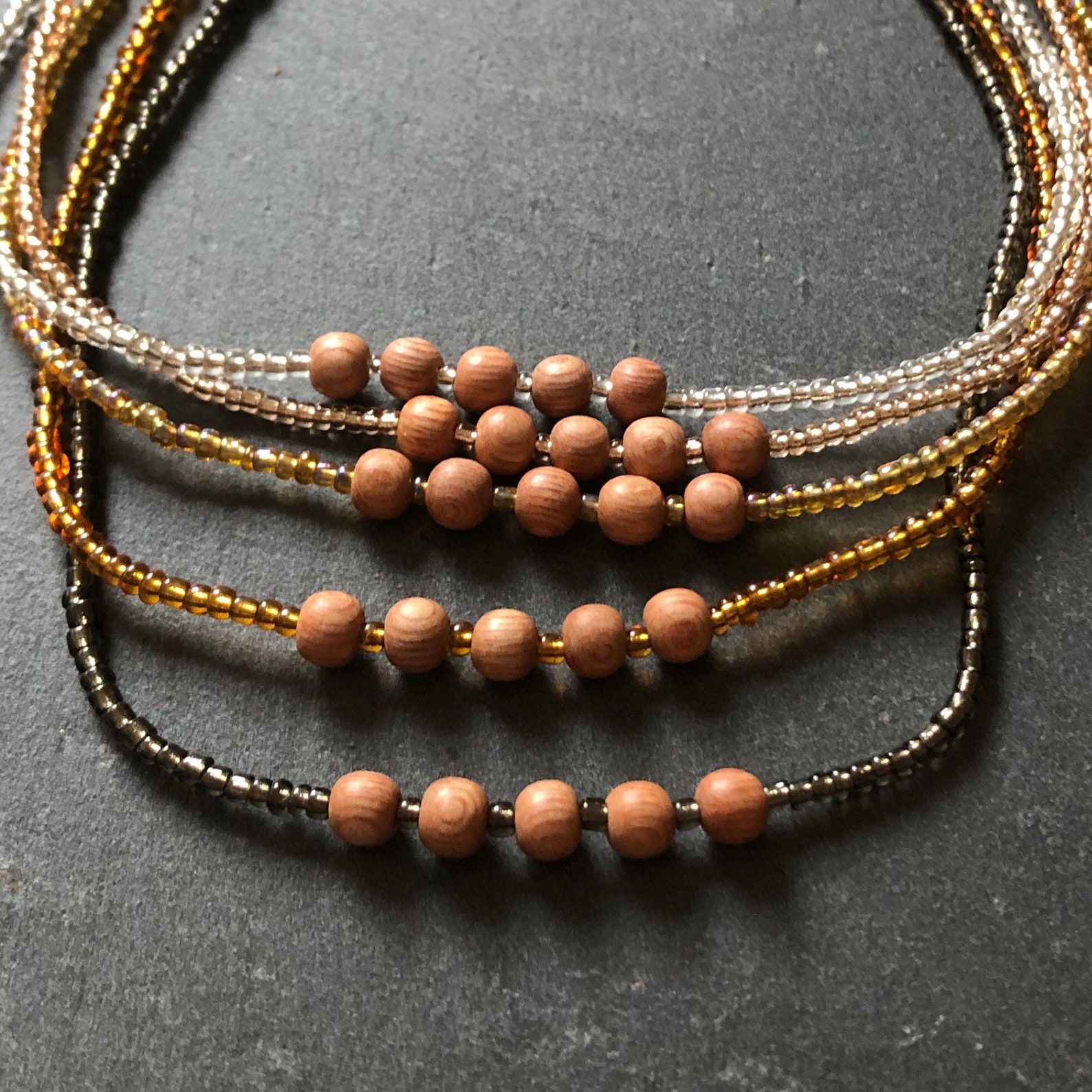 Seed Bead Chokers | Wooden Jewellery | Adjustable Choker Necklaces ...