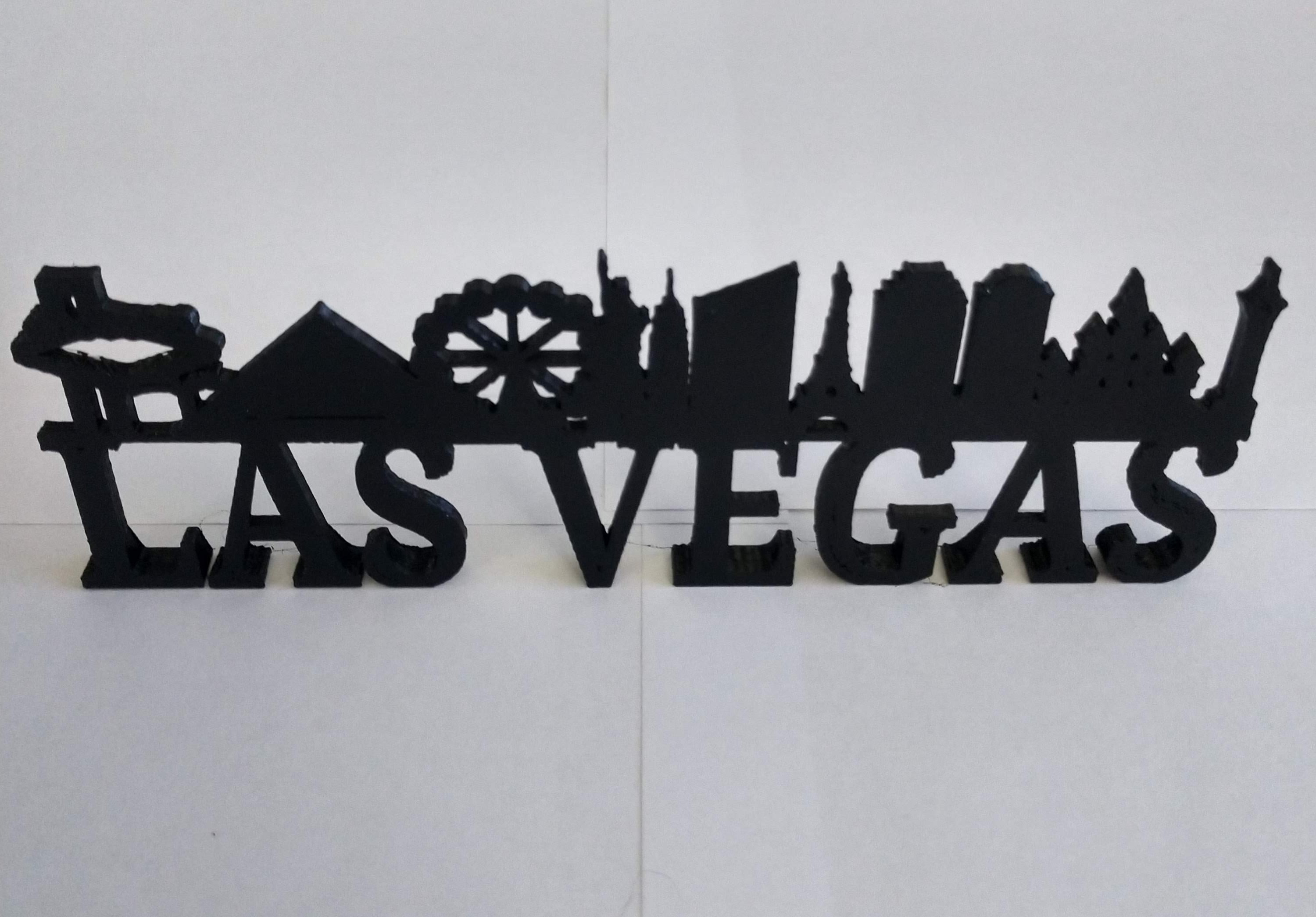Las Vegas NV- 3D Printed Skyline Silhouette - Small - Etsy