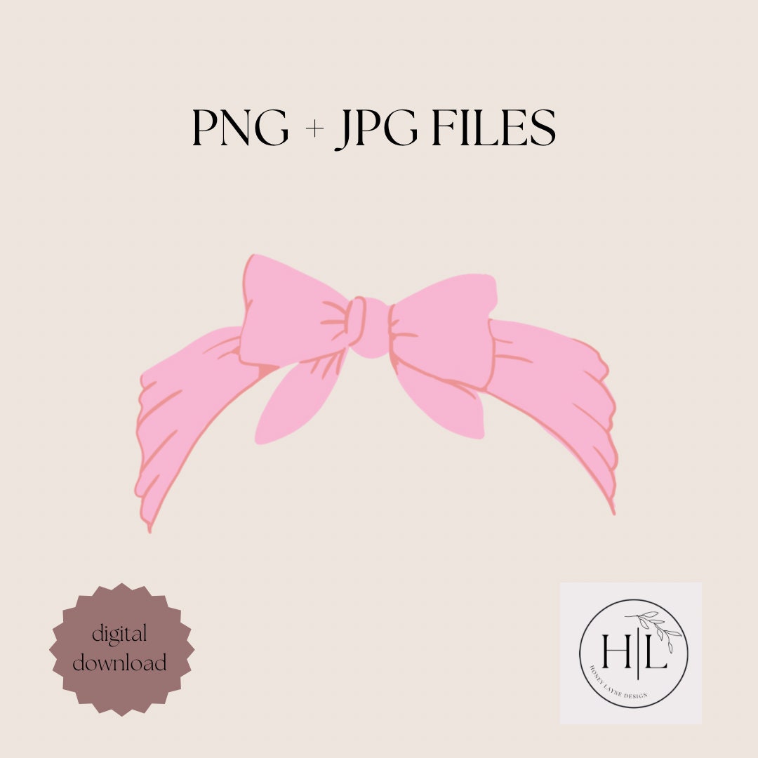 Ms Rachel Bow, png jpeg, pink bow descarga digital - Etsy México