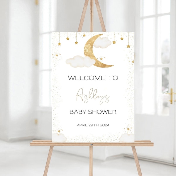 Moon and Stars Welcome Sign - Etsy