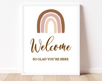 Boho Rainbow Welcome Sign | Etsy