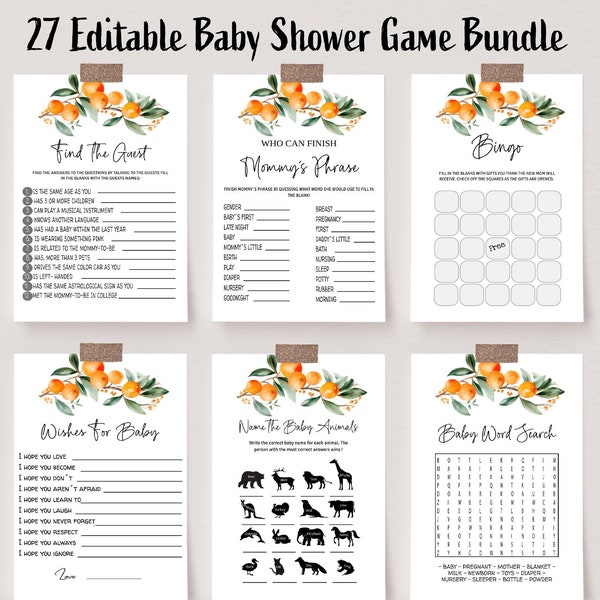 Orange Baby Shower - Etsy