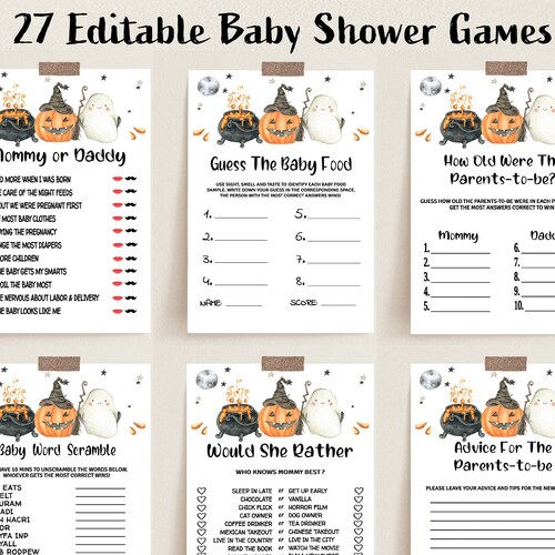 Editable A Little Boo Baby Shower Game Bundle Gender Neutral - Etsy