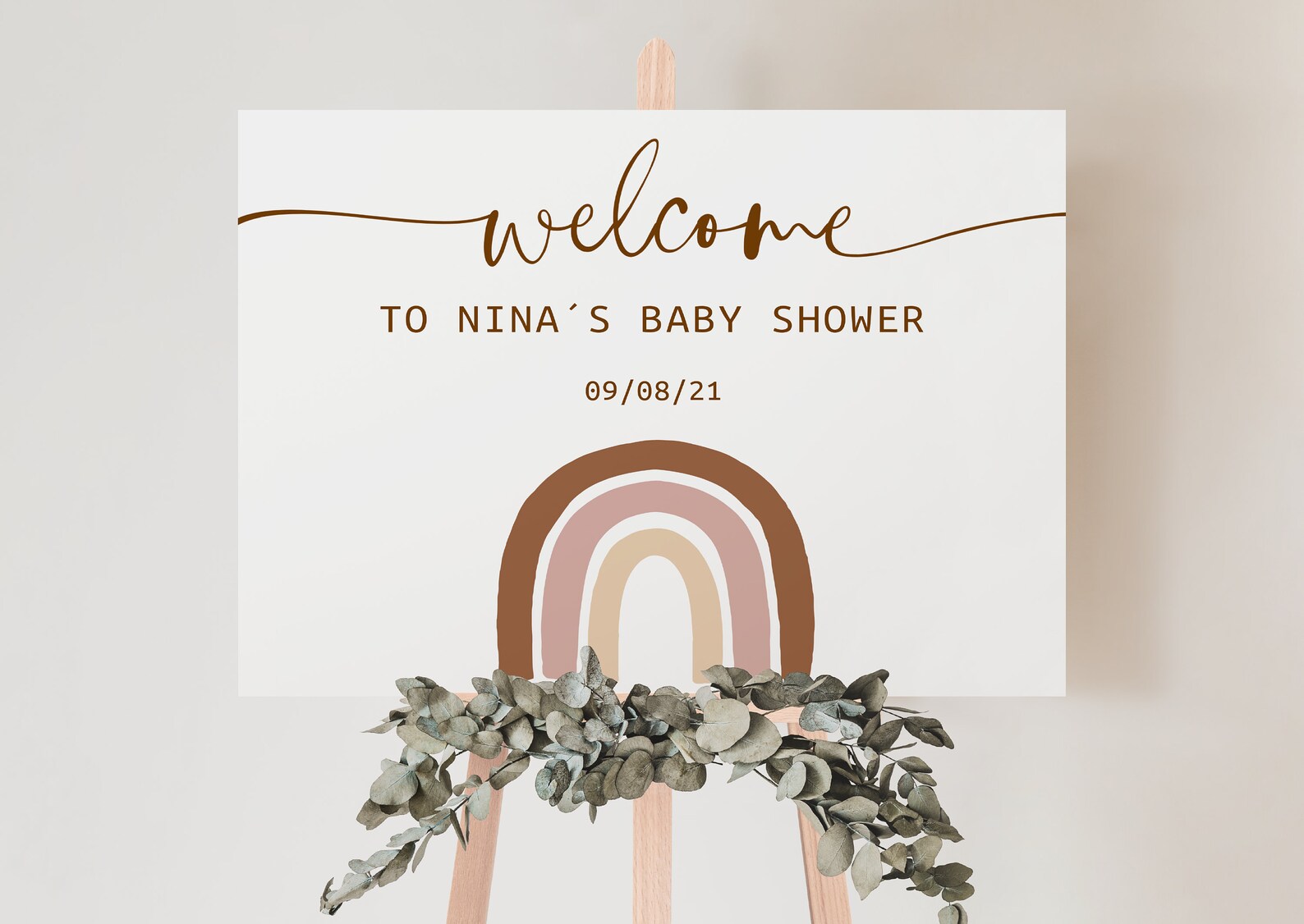 Editable Boho Rainbow Welcome Baby Shower Sign Boho Rainbow - Etsy