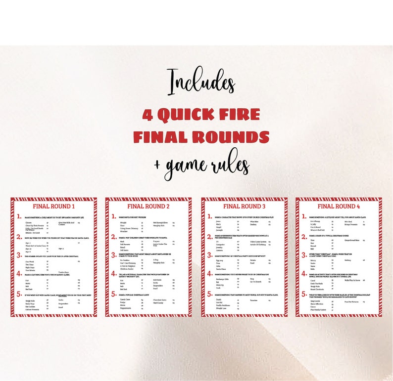 Christmas Friendly Feud Game, Printable Christmas Group Game, Fun ...