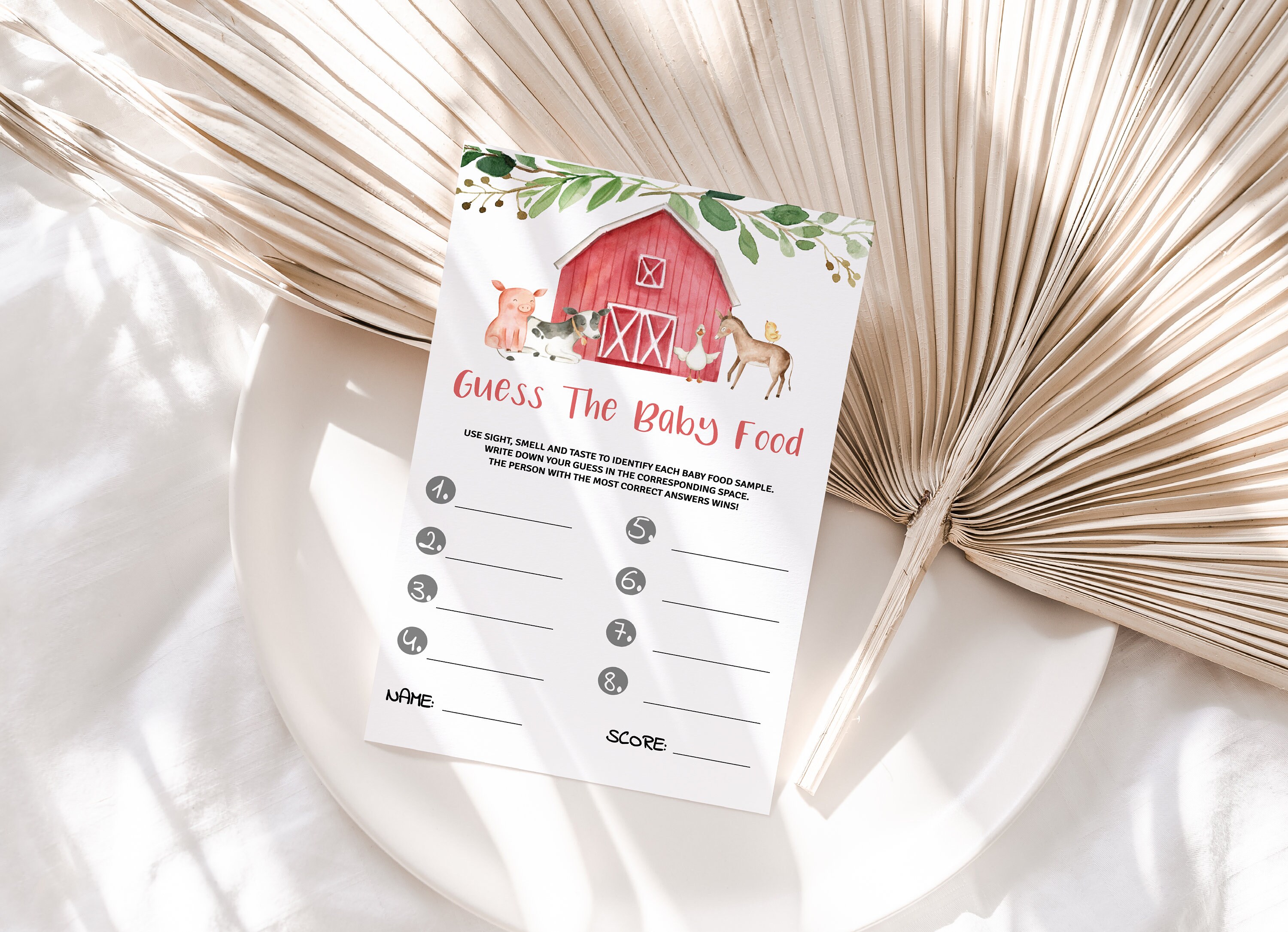 Farm Animal Baby Shower Games Bundle Editable Baby Shower - Etsy