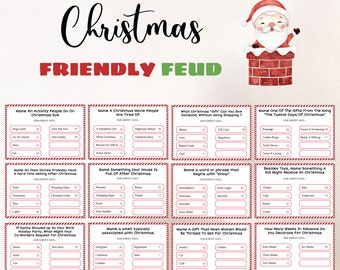 Christmas Friendly Feud Game, Printable Christmas Group Game, Fun ...