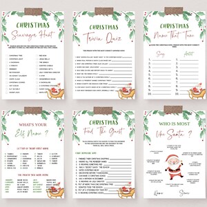 18 Christmas Games Bundle, Printable Christmas Games, Christmas Party ...