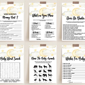 Twinkle Twinkle Baby Shower Games Bundle, Baby Shower Games Package ...