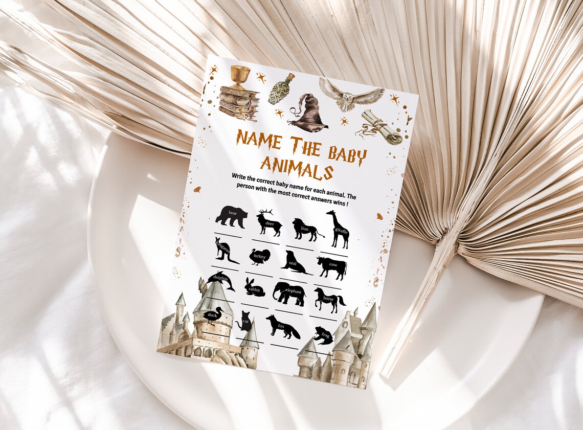 Wizard Baby Shower Games Editable Magic Baby Shower Game | Etsy UK