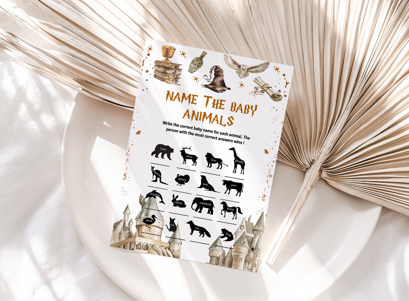 Wizard Baby Shower Games Editable Magic Baby Shower Game - Etsy UK