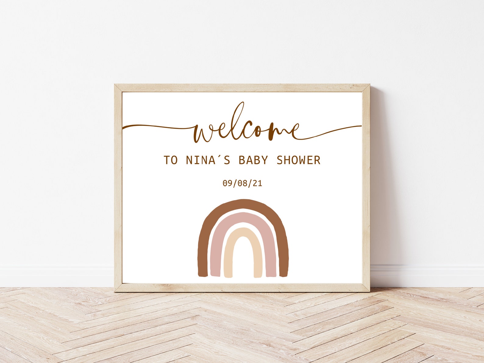 Editable Boho Rainbow Welcome Baby Shower Sign Boho Rainbow - Etsy