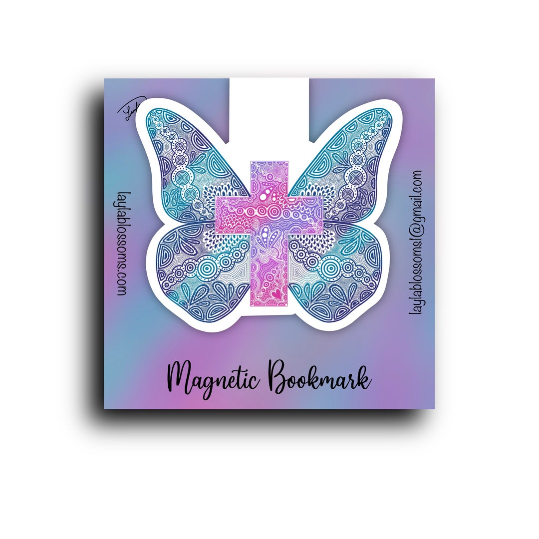 Busy Minds Butterfly Cross Magnetic Bookmark/ Stickersandmorebylb ...