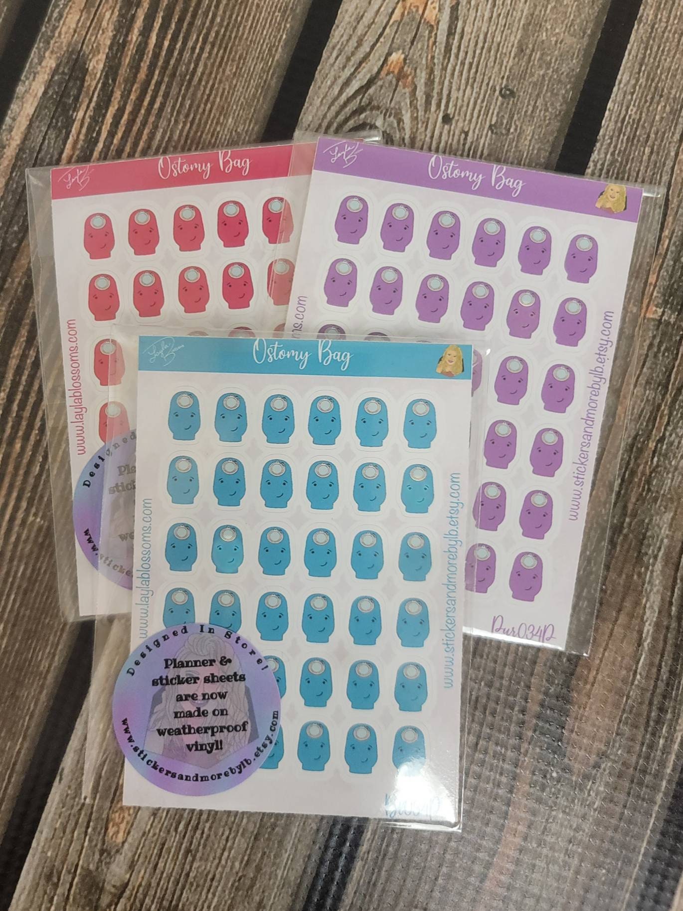 Ostomy Bag/ Vinyl Planner Sticker Sheet/ Vinyl Sticker Sheets/ - Etsy