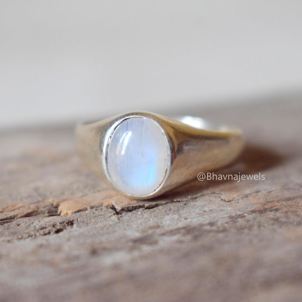 Mens Moonstone Ring - Etsy