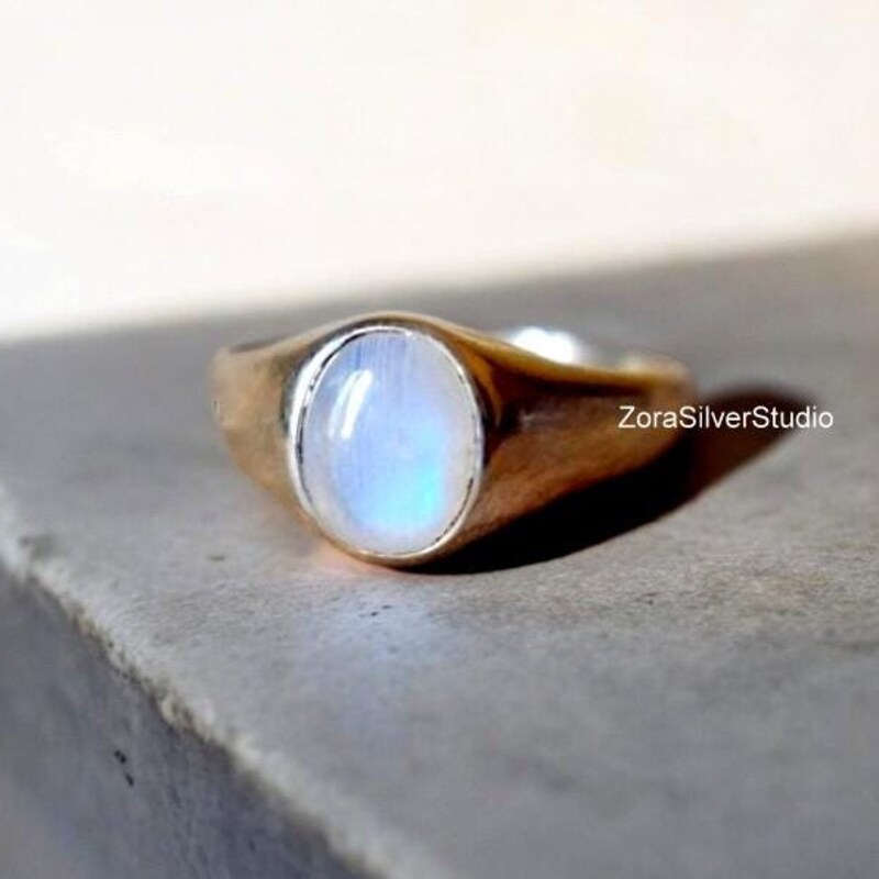Mens Moonstone Ring - Etsy