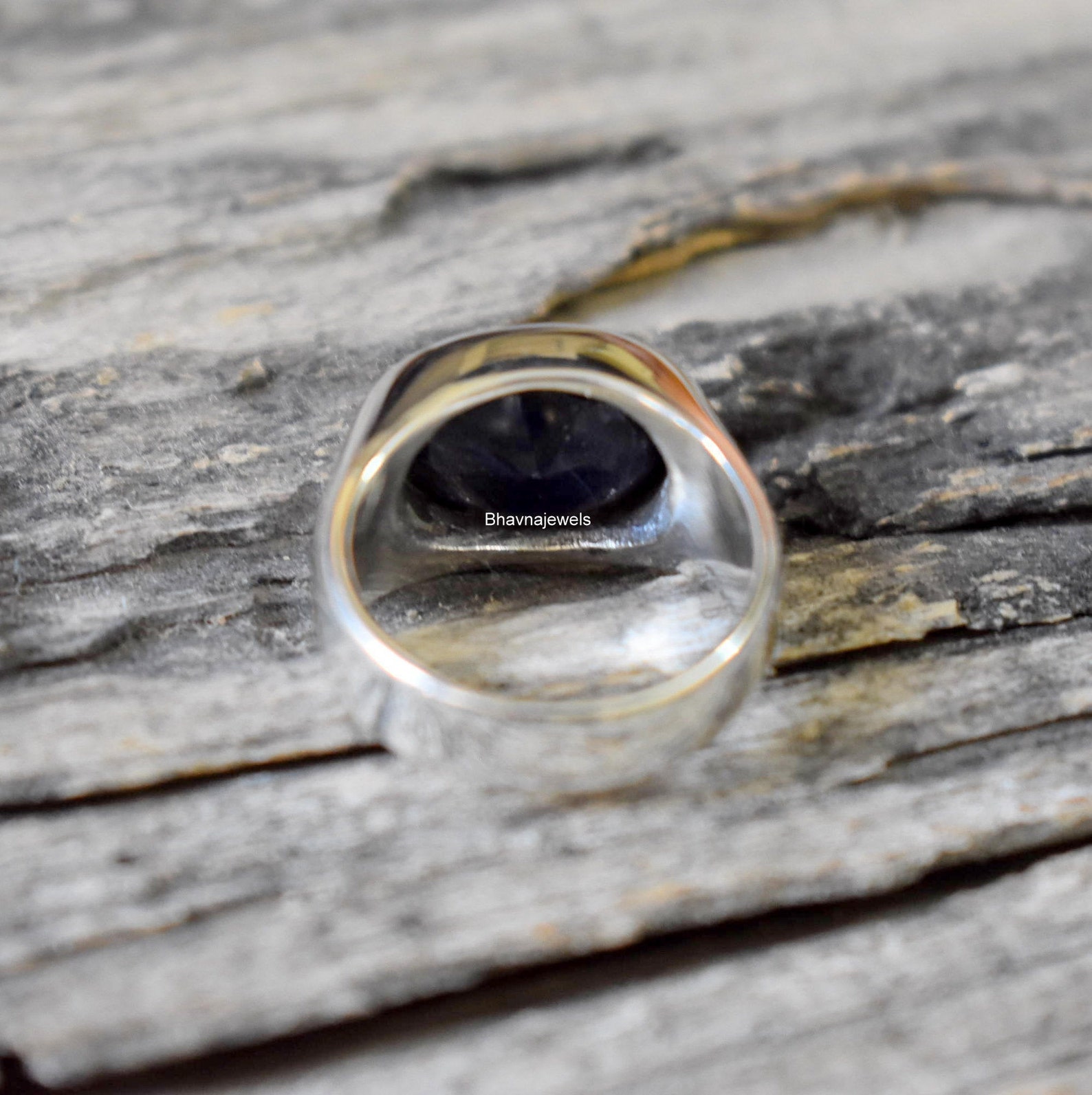 Blue Sapphire Ring Signet Ring 925 Sterling Silver Ring - Etsy