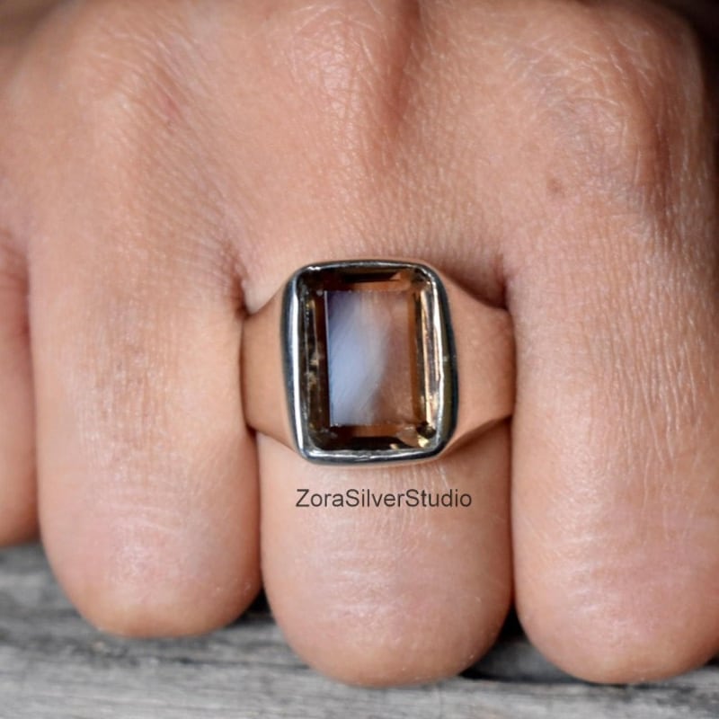 Smoky Quartz Ring - Etsy