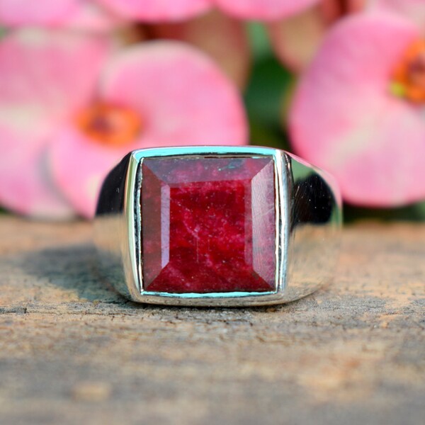 Mens Natural Ruby Ring - Etsy