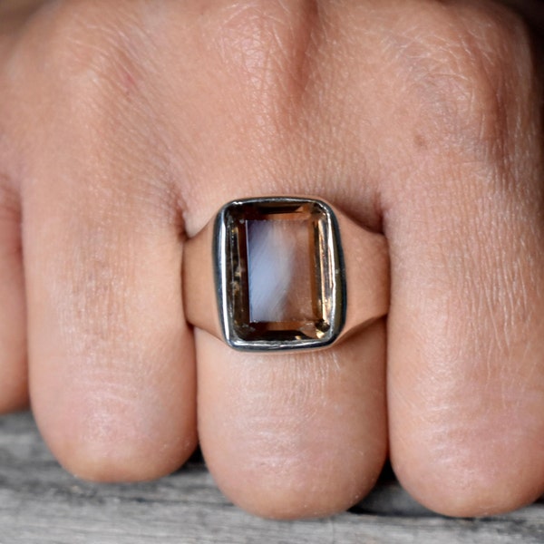 Smoky Quartz Ring - Etsy