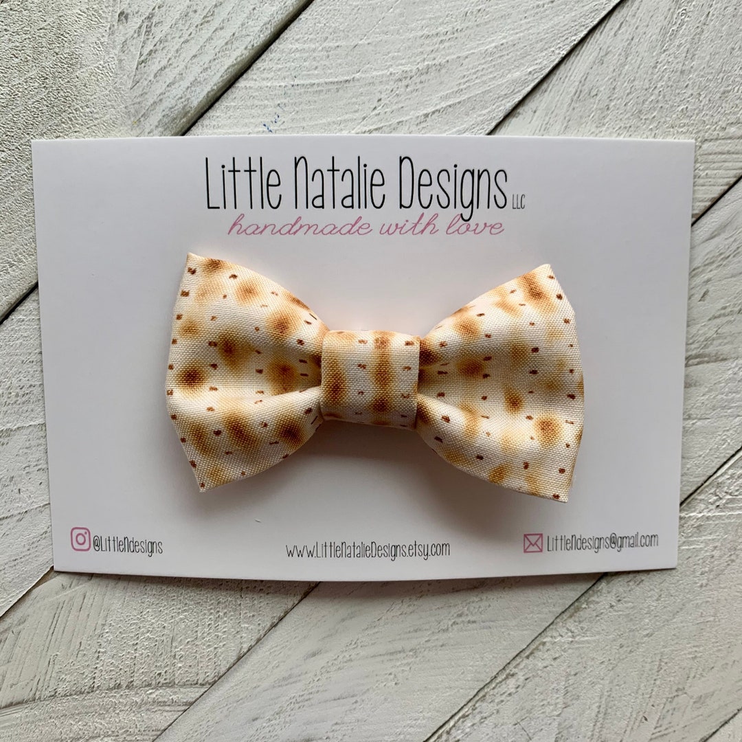 Passover Matzah Bow Tie, Passover Bowtie, Passover Bow. Clip on Bow Tie ...