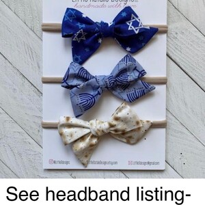 Jewish Hair Bow Gift Set on Alligator Clips, Passover ,hanukkah Hair ...