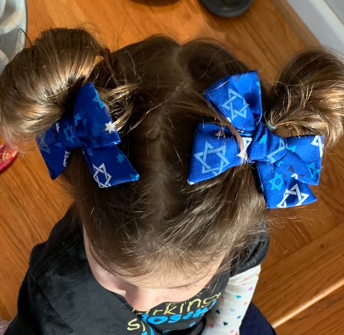 Jewish Hair Bow Shabbat Hanukkah Star of David Clip or - Etsy