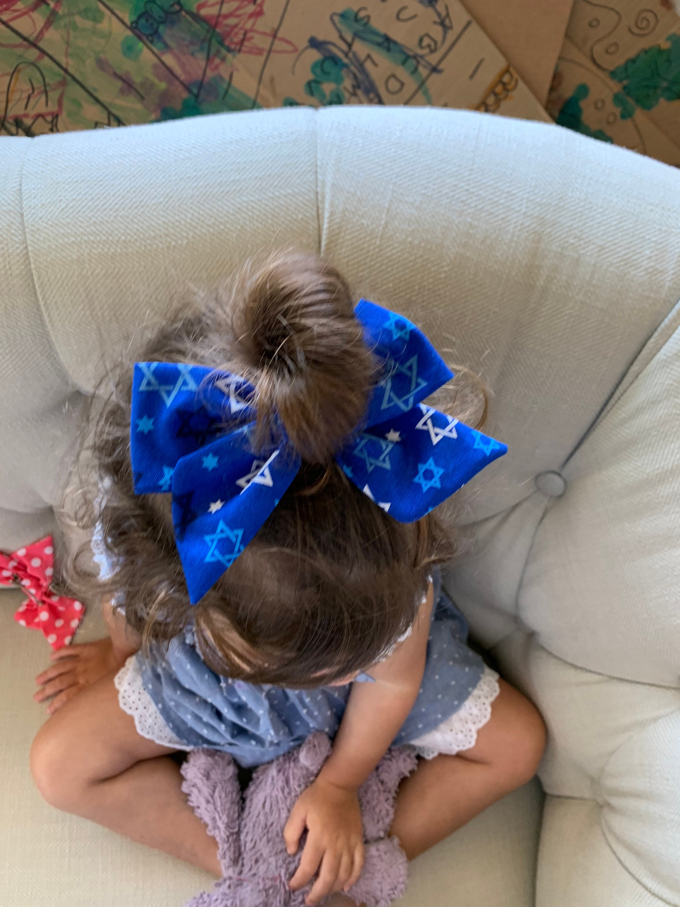 Jewish Hair Bow Shabbat Hanukkah Star of David Clip or - Etsy