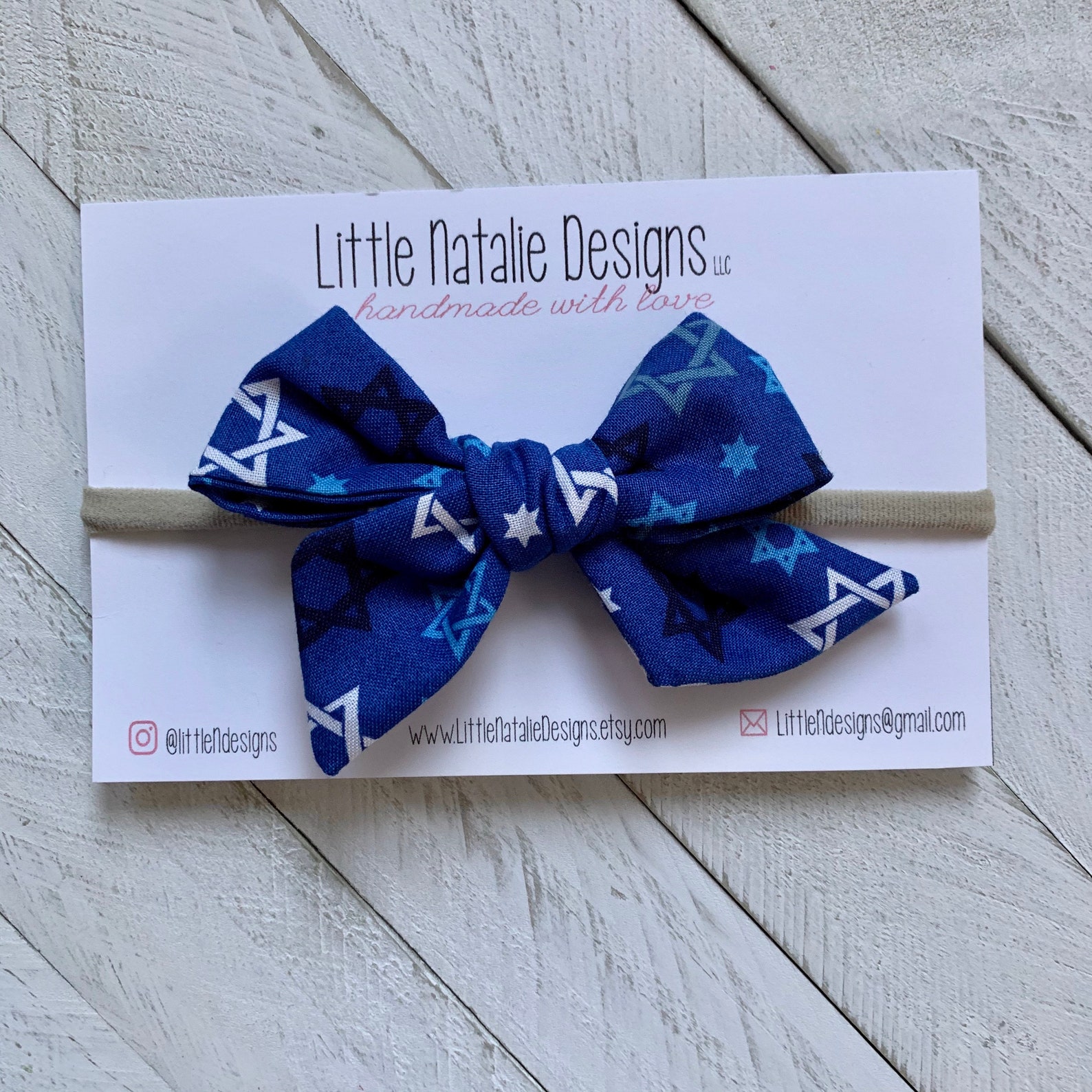 Jewish Hair Bow Shabbat Hanukkah Star of David Clip or - Etsy