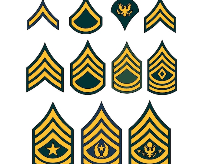 Military Rank - Decal ONLY - Etsy