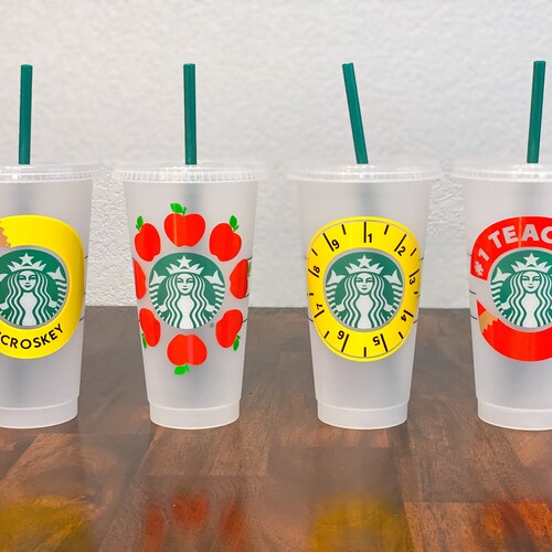 Teacher Starbucks Cup Personalized Starbucks Cup Back to - Etsy