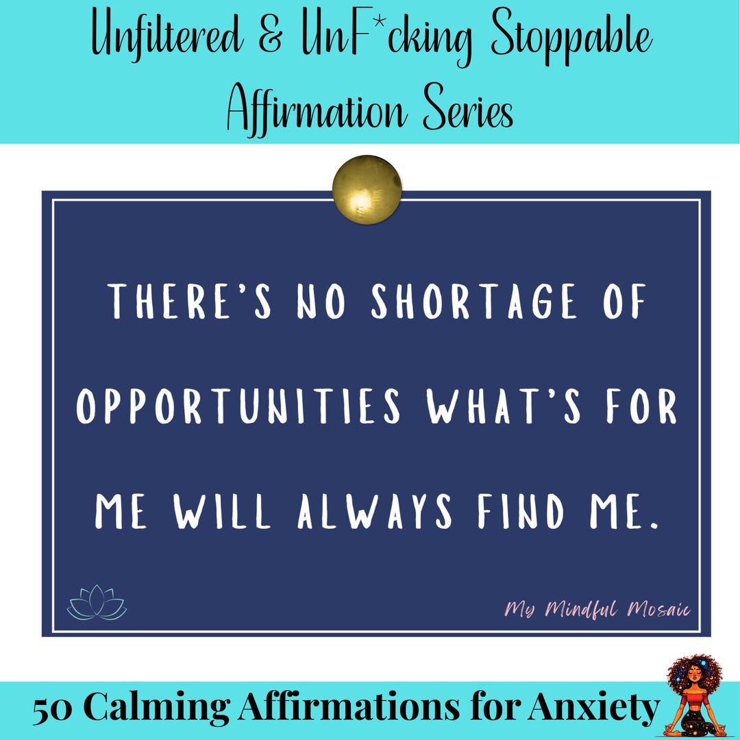 Bold Affirmation Card Set for Confidence | 50 Positive Self-talk ...