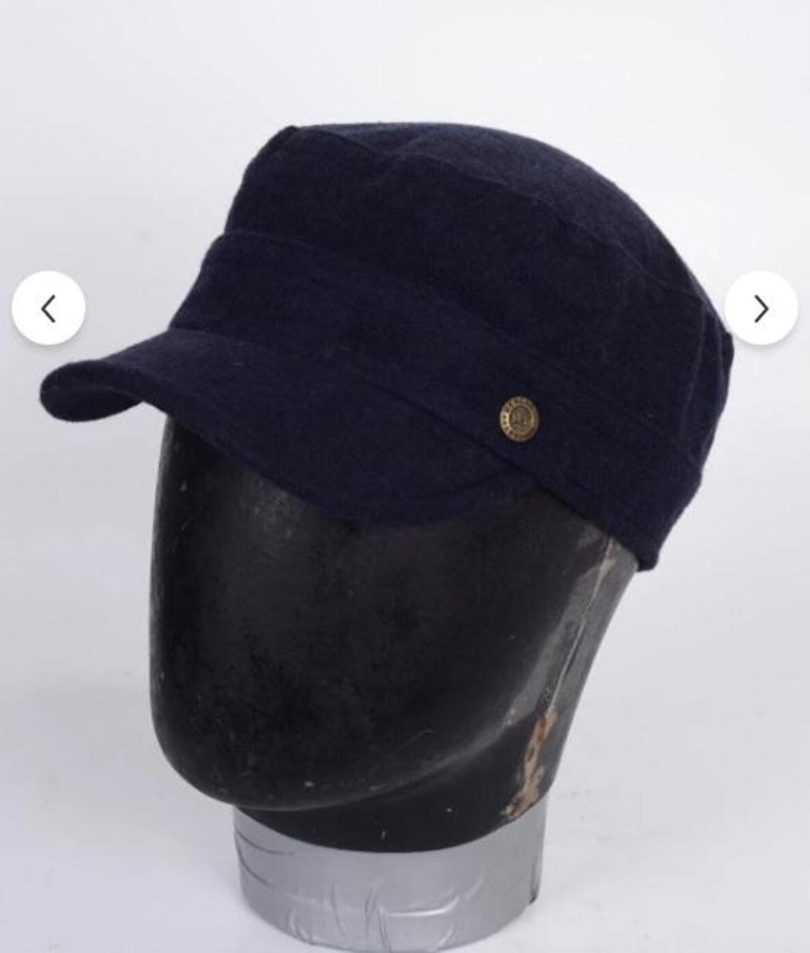 Black Fleece Lined Castro Cap Wool Winter Hat - Etsy
