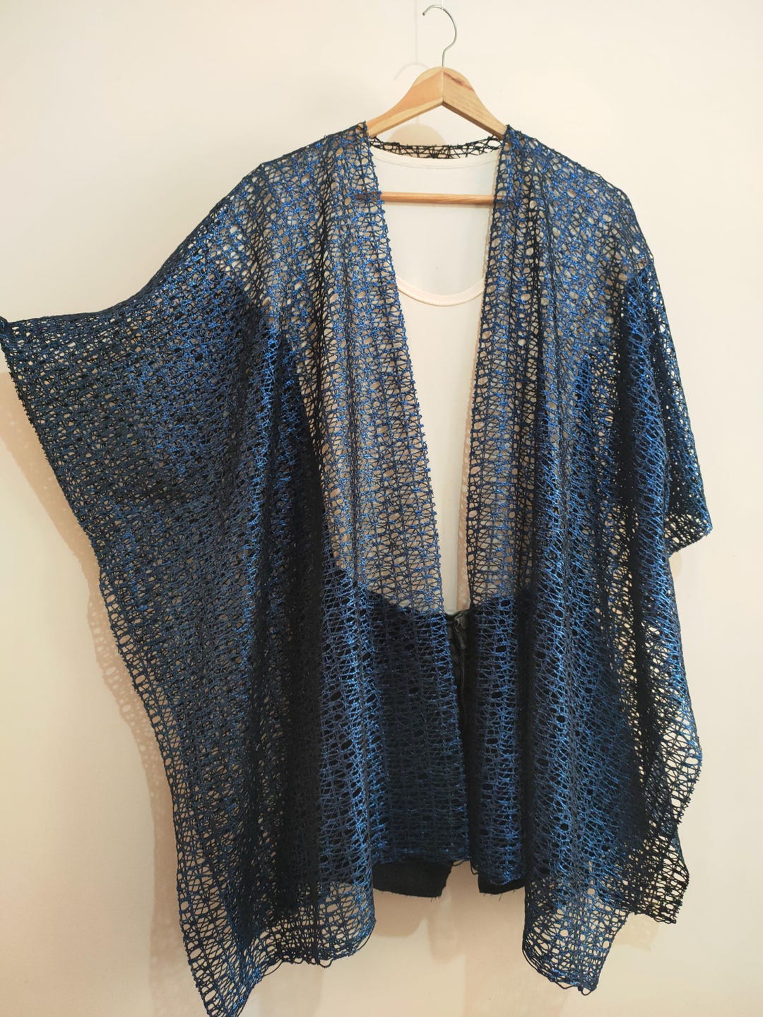 Lace With Sequins Boho Kimono Cardigan Oversized Jacket Boho Kimono ...