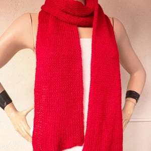 Scarf Wool Angora Soft Red Scarf Long Two-layer, Gift, Christmas Gift ...