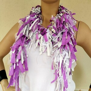 Die Frayed Fringe Upcycled Necklace Scruffy Torn Fabric Jewelry Textile ...