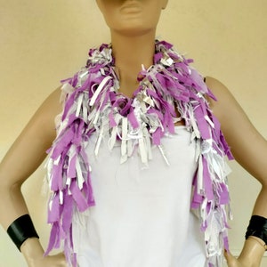 Die Frayed Fringe Upcycled Necklace Scruffy Torn Fabric Jewelry Textile ...