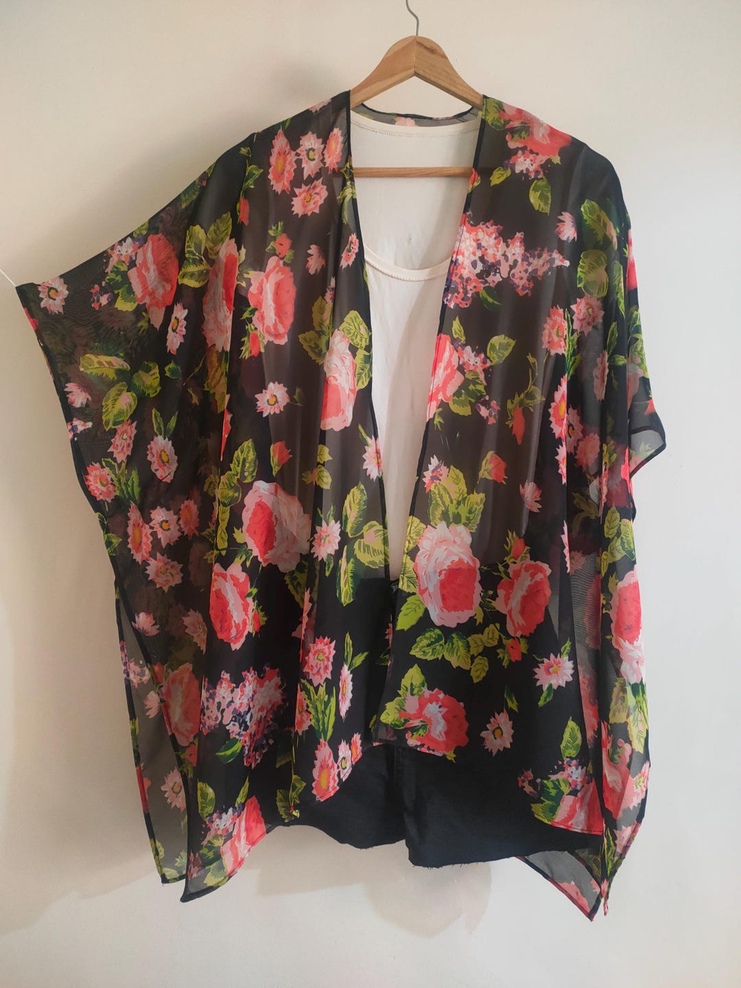 Boho Kimono Cardigan Oversized Jacket Boho Kimono Jacket Beach Cover up ...