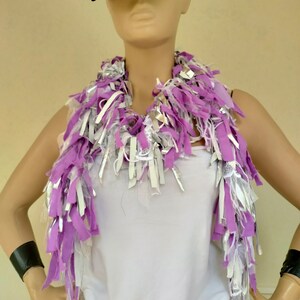 Die Frayed Fringe Upcycled Necklace Scruffy Torn Fabric Jewelry Textile ...