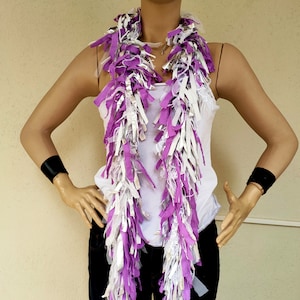 Die Frayed Fringe Upcycled Necklace Scruffy Torn Fabric Jewelry Textile ...