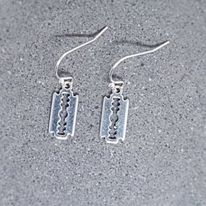 Razor Blade Earrings, Hypoallergenic Ear Wires - Etsy UK