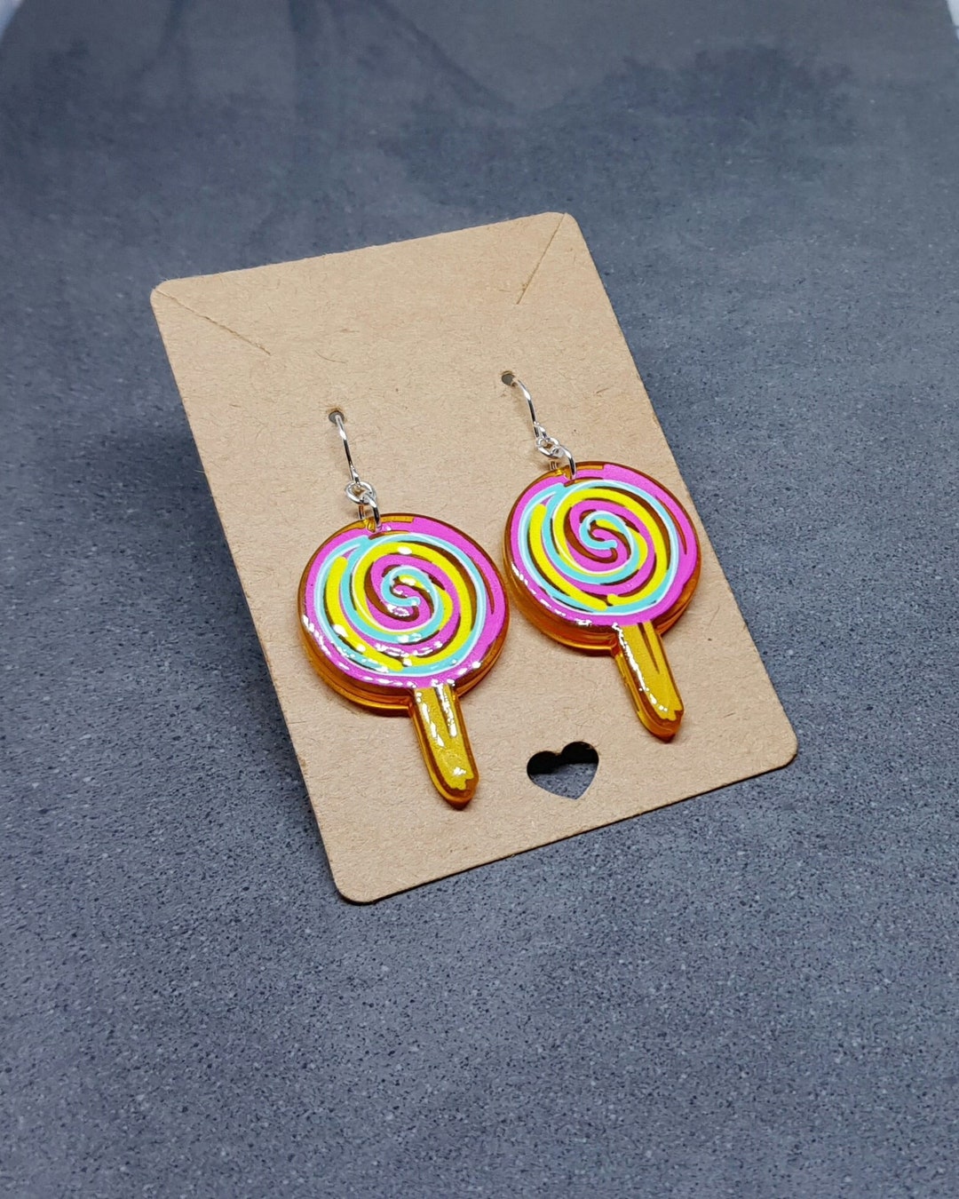 Lollipop Earrings, Choice of Ear Wires, Lollipop Jewelry, Sweet ...