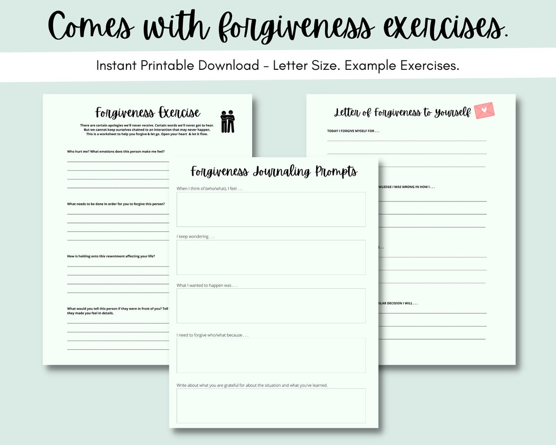 Forgiveness Therapy Workbook: How to Forgive Reconciliation - Etsy