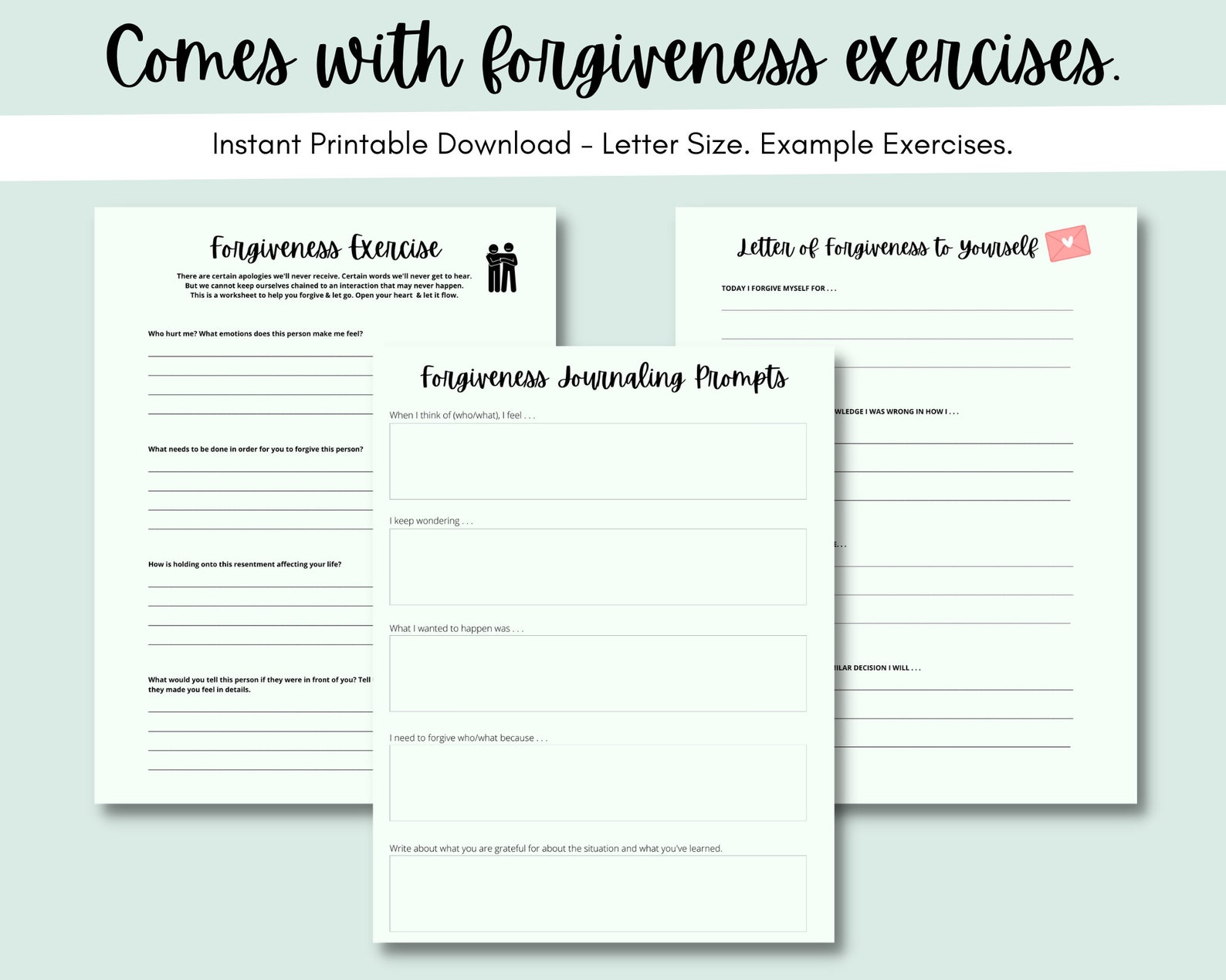 Forgiveness Therapy Workbook: How to Forgive, Reconciliation, Find ...