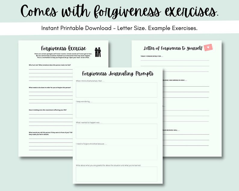 Forgiveness Therapy Workbook: How to Forgive, Reconciliation, Find ...