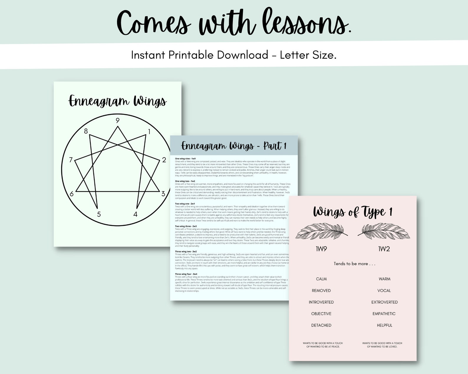 Enneagram Wing Types Workbook: 1w9, 1w2, 2w1, 2w3, 3w2, 3w4, 4w3, 4w5 ...